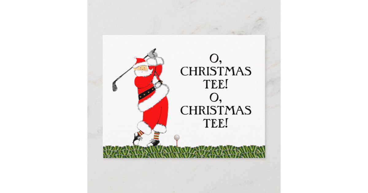 golf Christmas card | Zazzle