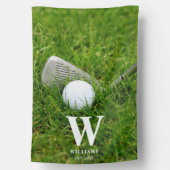 Golf Club and Ball Personalized House Flag | Zazzle