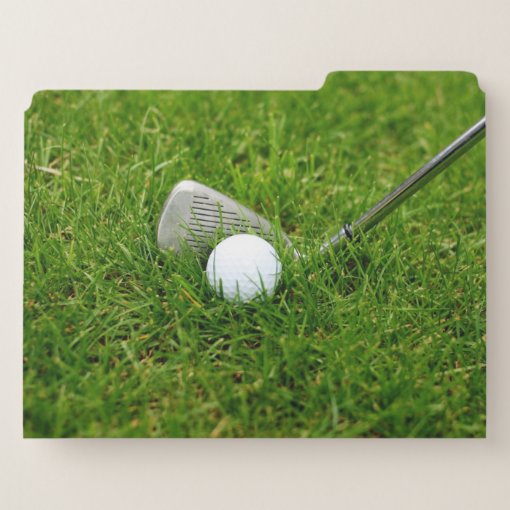 Golf Club and Golf Ball File Folder | Zazzle