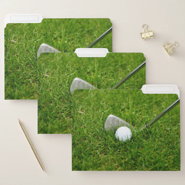 Golf Club and Golf Ball File Folder | Zazzle