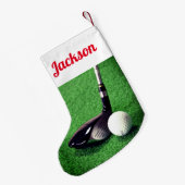 Golf Club and Golf Ball Small Christmas Stocking | Zazzle