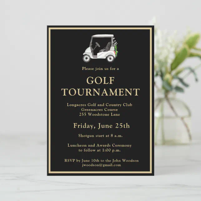 Golf Club League Corporate Tournament Invitation | Zazzle