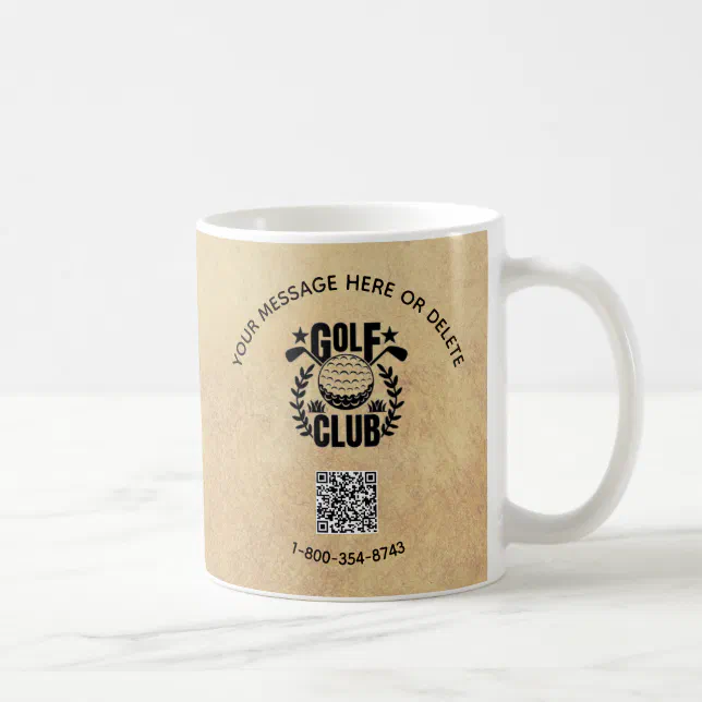 Golf Club League Custom Logo QR Code Coffee Mug | Zazzle