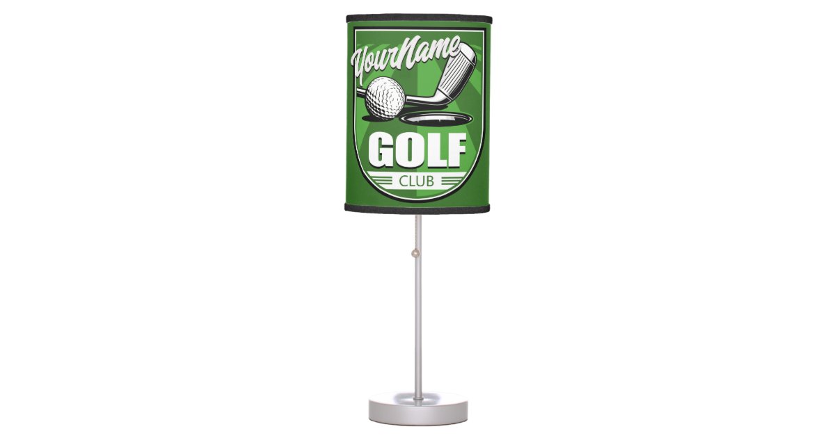 Golf Club NAME Pro Golfer Player Personalized Table Lamp | Zazzle