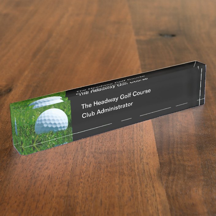Golf Club Professional Executive Desk Name Plate | Zazzle.com