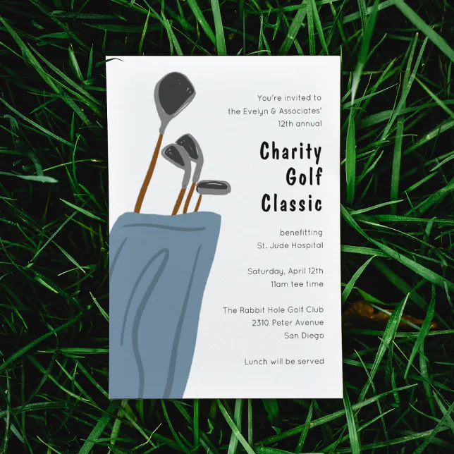 Golf Clubs Event Invitation | Zazzle