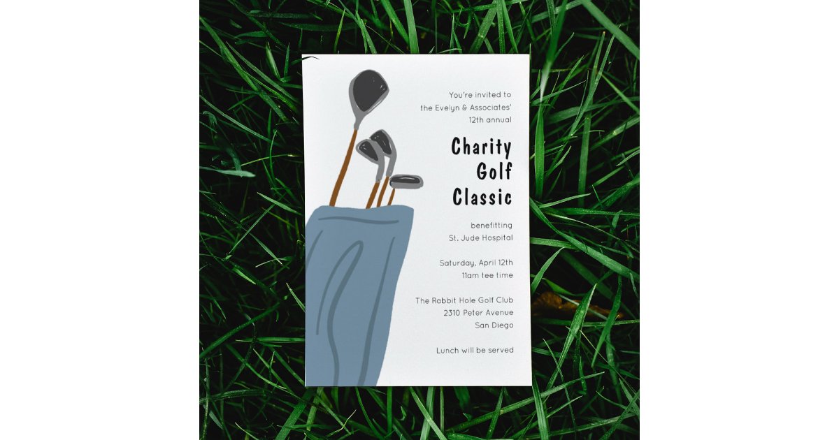 Golf Clubs Event Invitation | Zazzle