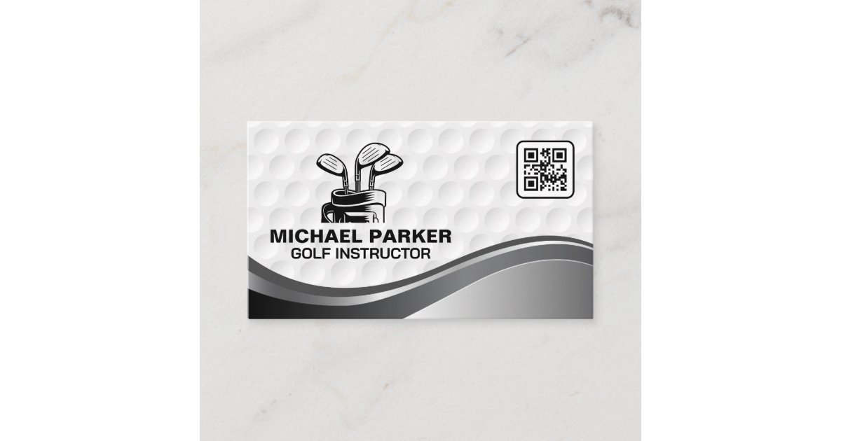 Golf Clubs | QR Code Business Card | Zazzle
