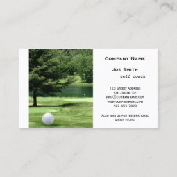Golf Coach or Instructor Business Card | Zazzle