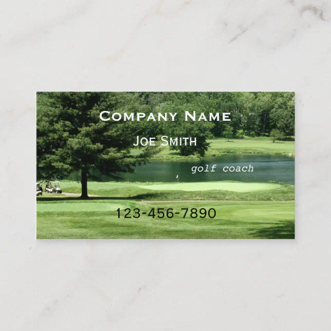 Golf Coach or Instructor Business Card | Zazzle