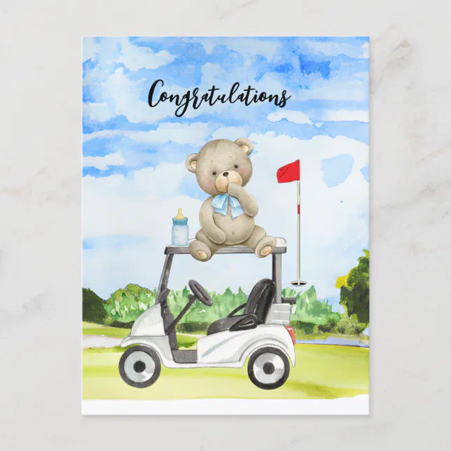 Golf Congratulations for Baby Golfer It's Boy Card | Zazzle