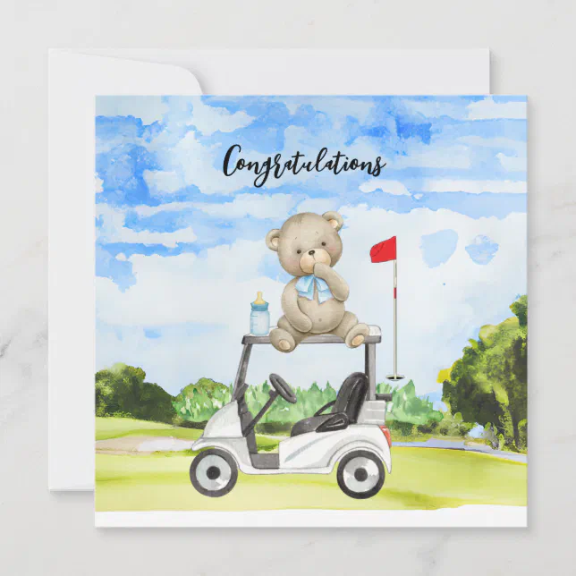 Golf Congratulations for Baby Golfer It's Boy Card | Zazzle