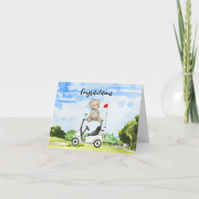 Golf Congratulations for Baby Golfer It's Boy Card | Zazzle