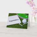 Golf Congratulations Graduate Card with golf ball | Zazzle
