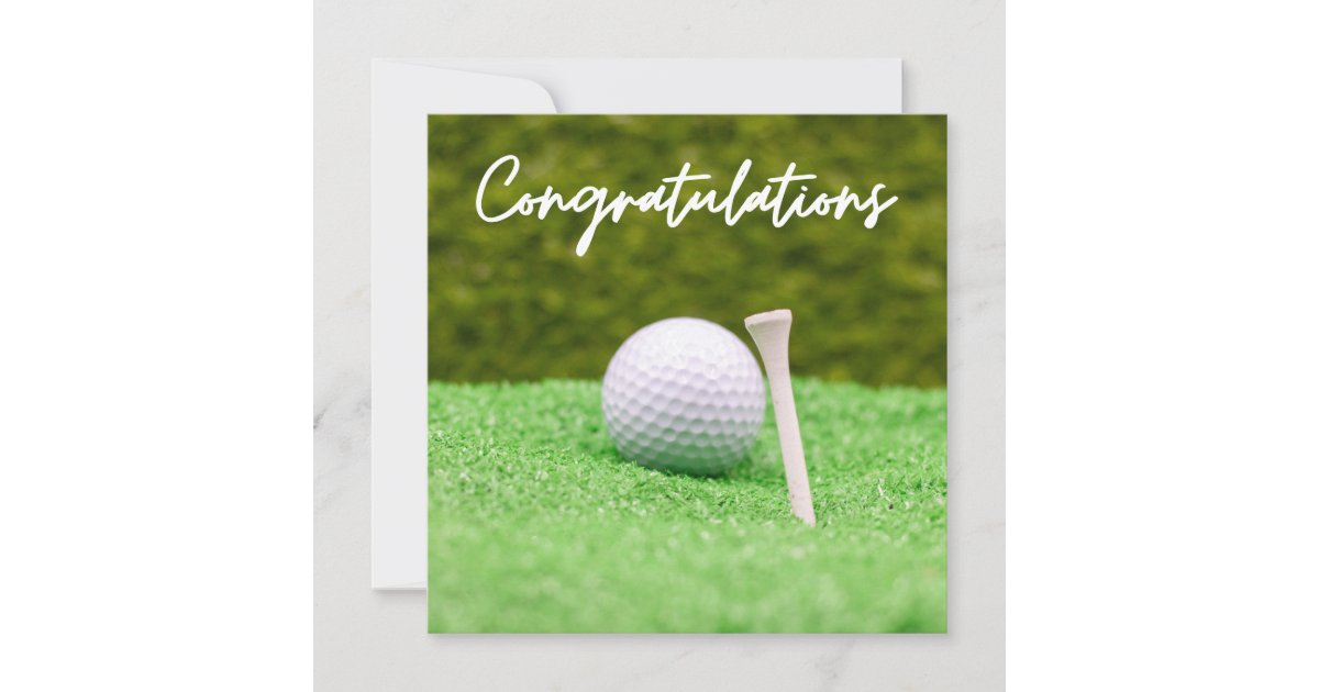 Golf Congratulations "Hole-in-One Your Golfing | Zazzle