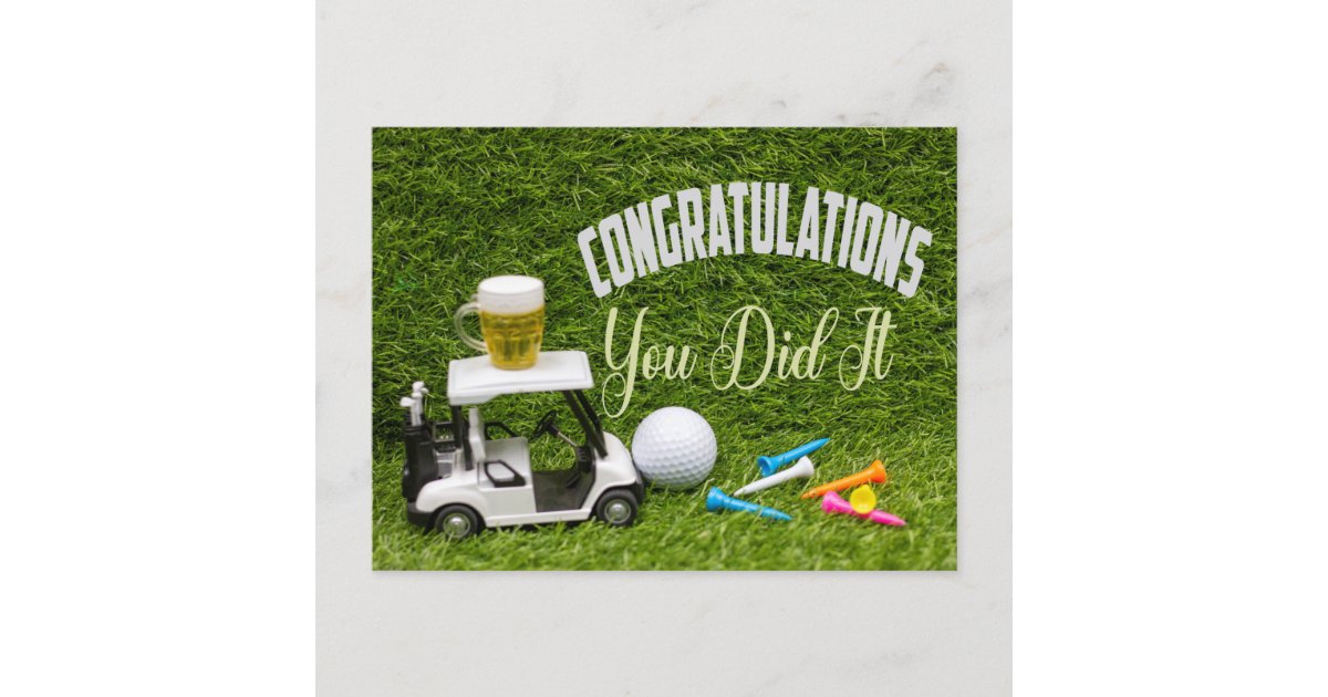 Golf Congratulations you did it for golfer Postca Postcard | Zazzle