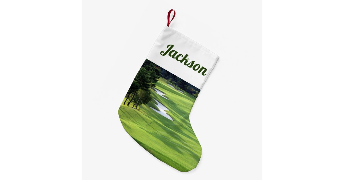 Golf Course and Sand Traps Small Christmas Stocking | Zazzle