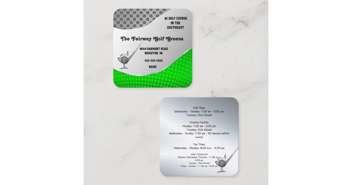 Golf Course Business Card | Zazzle