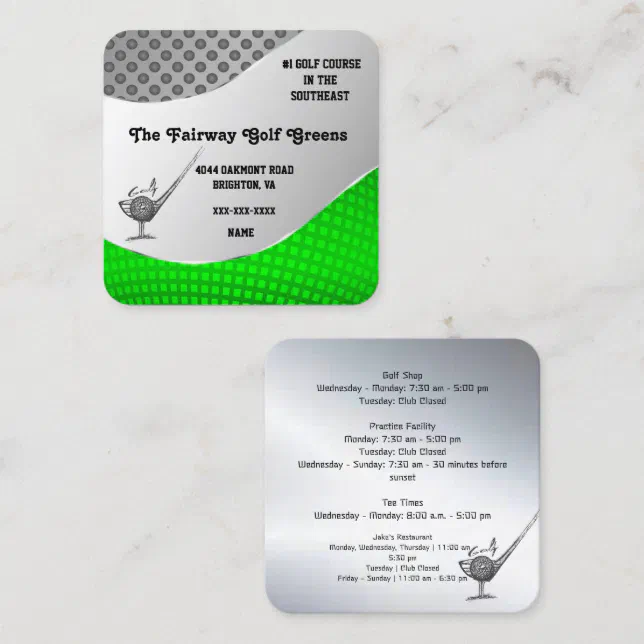 Golf Course Business Card | Zazzle
