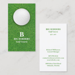 Golf Course Business Card | Zazzle