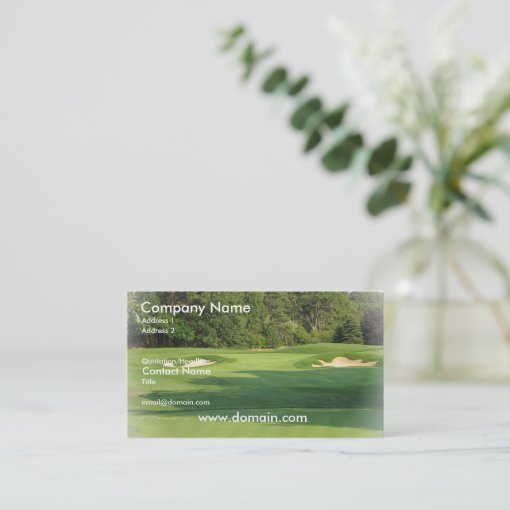 Golf Course Business Card | Zazzle