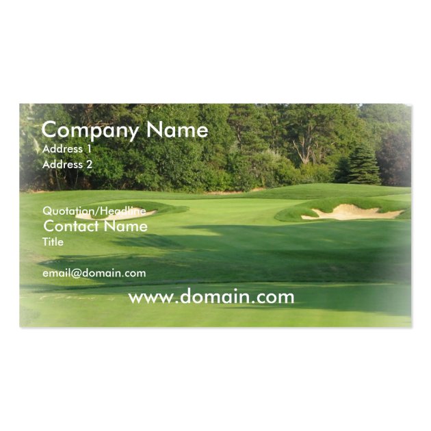 Golf Course Business Card