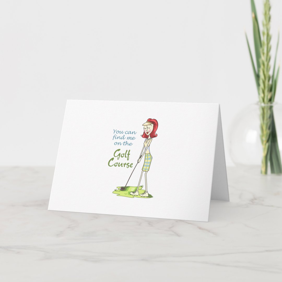 Golf Course Card | Zazzle