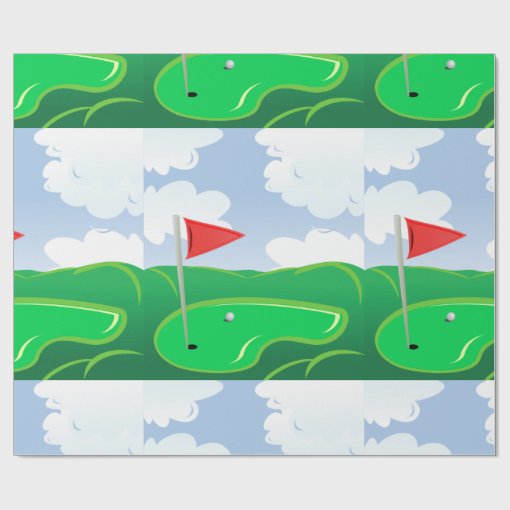 Golf Course Green Wrapping Paper | Zazzle