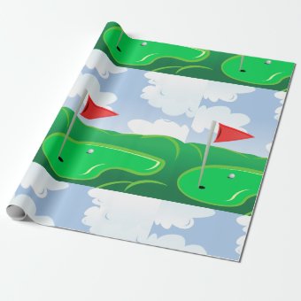 Golf Course Green Wrapping Paper | Zazzle