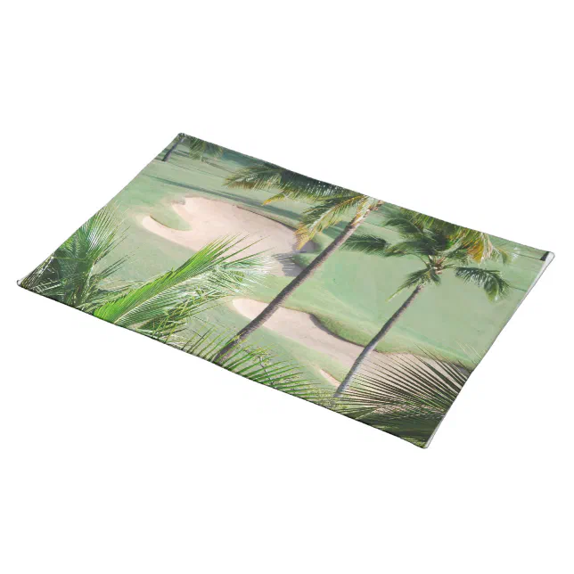 Golf Course in Tropics Placemat | Zazzle