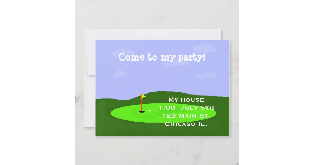 Golf Course Party Invitation | Zazzle