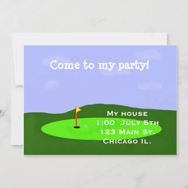 Golf Course Party Invitation | Zazzle