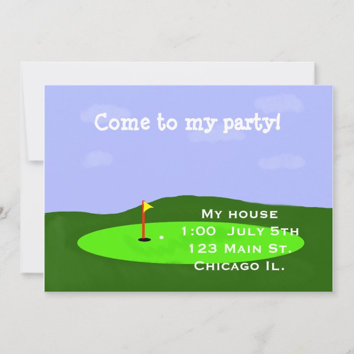 Golf Course Party Invitation | Zazzle.com