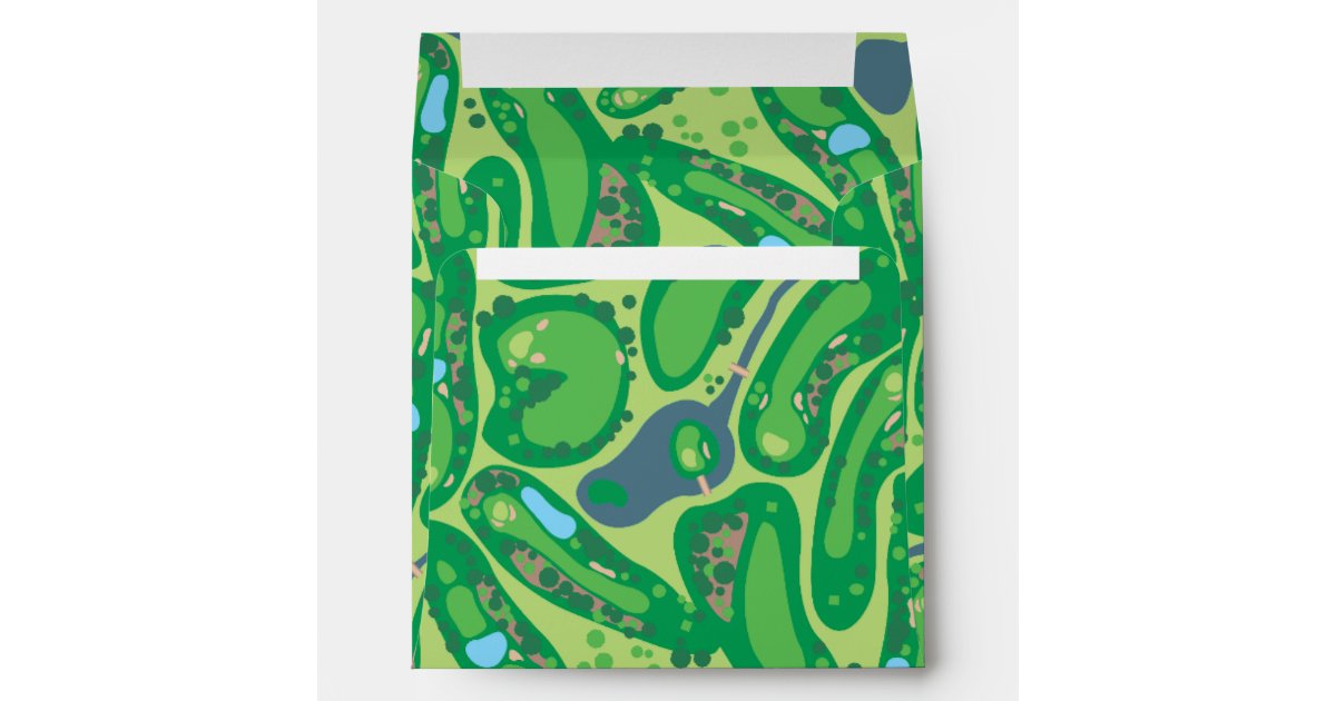 Golf Course Pattern Envelope | Zazzle