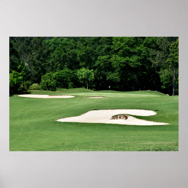 Golf Course Sand Traps Poster | Zazzle