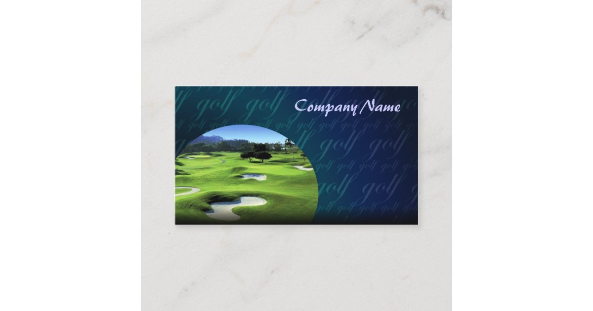 Golf Courses Business Card | Zazzle