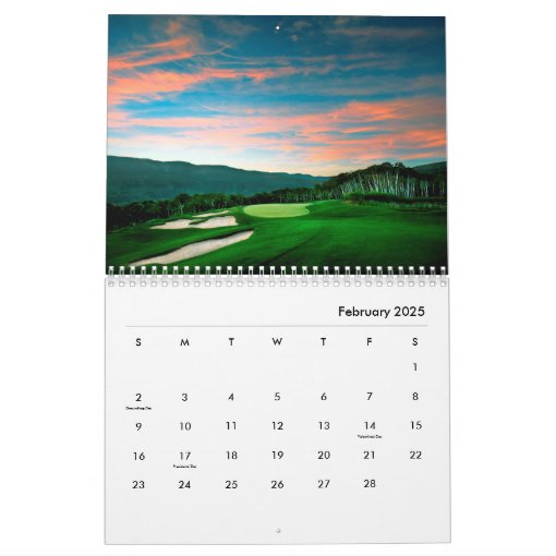 Golf Courses Wall Calendar | Zazzle
