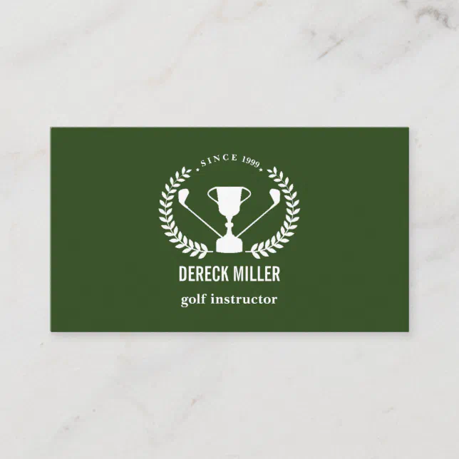 Golf Cup Logo | Golf Professional or Instructor Business Card | Zazzle