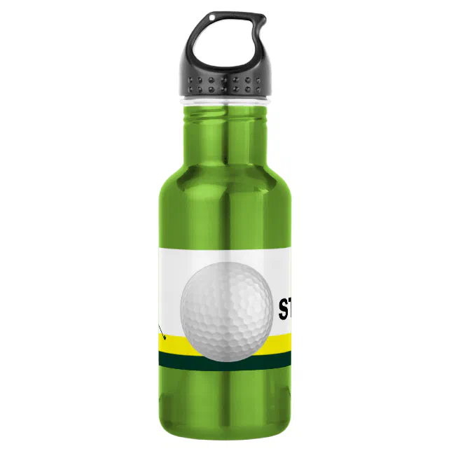 Golf customizable stainless steel water bottle | Zazzle