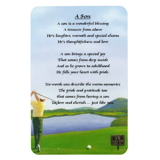 Golf Design - Son poem Magnet | Zazzle.com