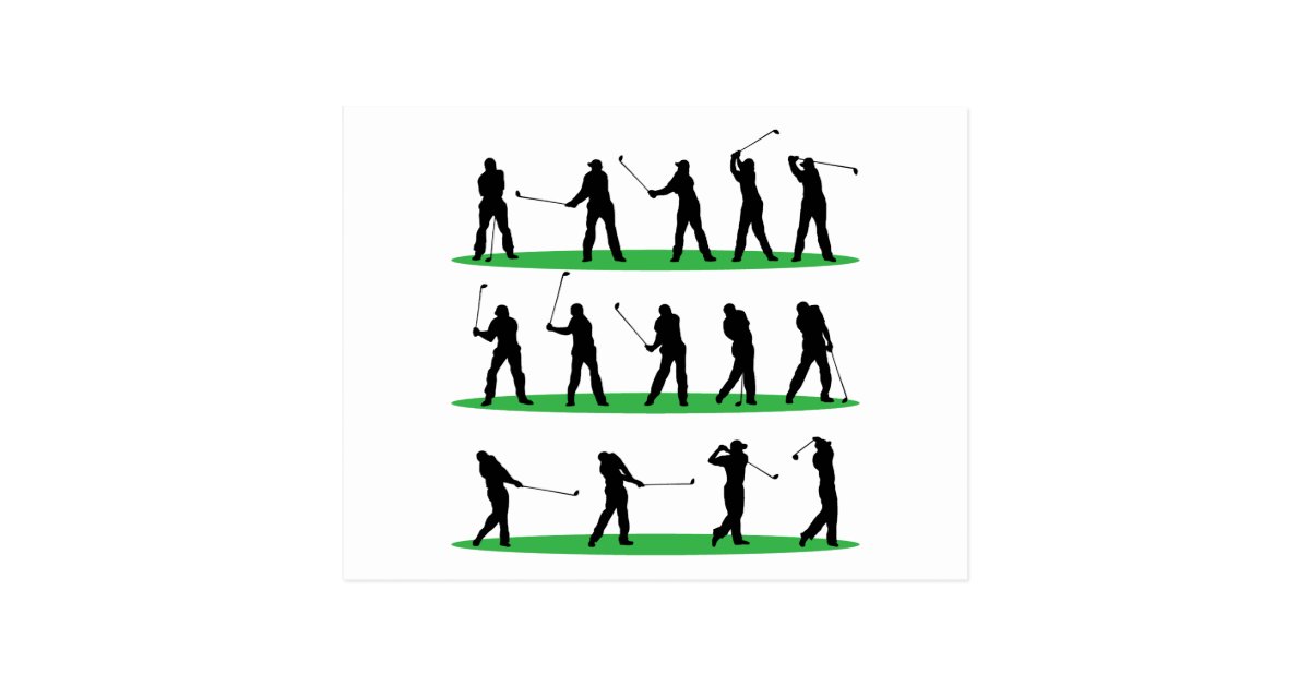 Golf Driving Sequence Postcard | Zazzle.com