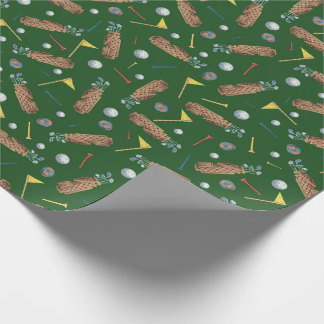 Golf Equipment Wrapping Paper | Zazzle