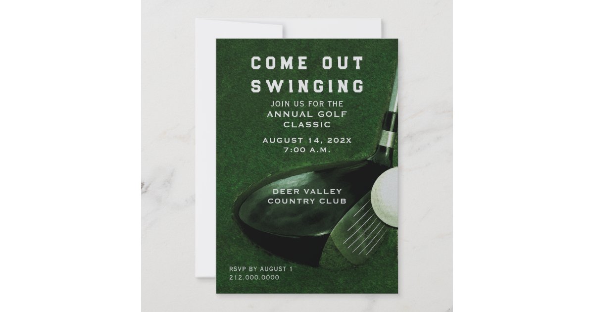 Golf Event Invitation | Zazzle