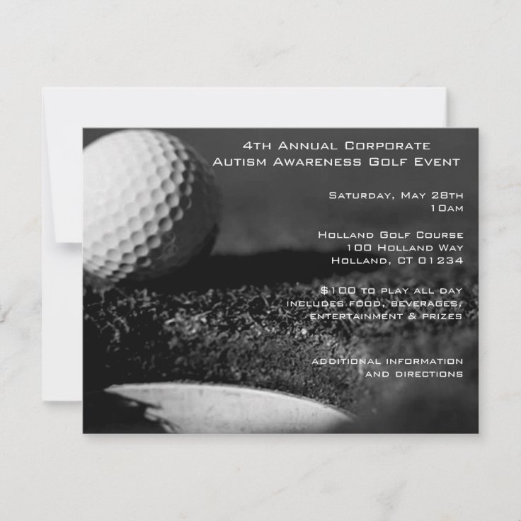 Golf Event Party Invitations | Zazzle