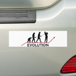 Golf Evolution Bumper Sticker | Zazzle