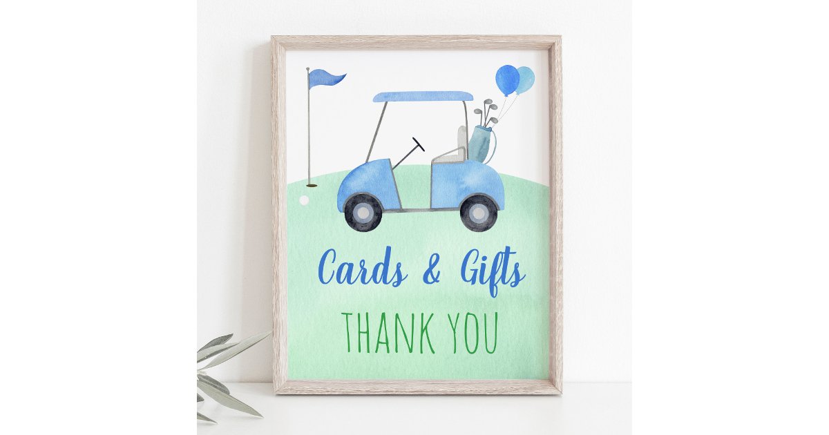 Golf First Birthday Par-tee Cards & Gifts Sign | Zazzle