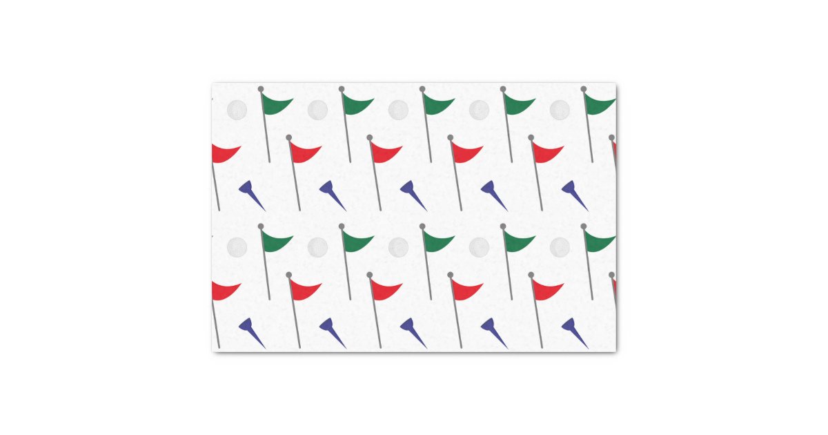 Golf Flags Tissue Paper | Zazzle