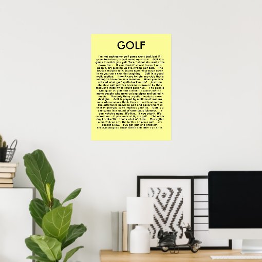 Golf Funny Poster Humor | Zazzle