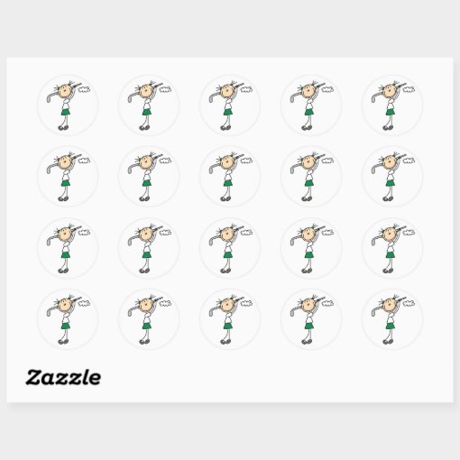 Golf Girl Sticker | Zazzle