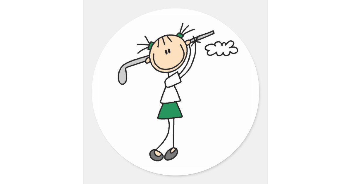 Golf Girl Sticker | Zazzle